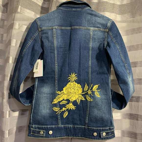 LuLaRoe | Jackets & Coats | New Lularoe New Denim Embroidered Jacket ...